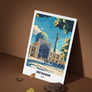 Isfahan Travel Printable Poster - Iran Travel Poster - Citycape ...