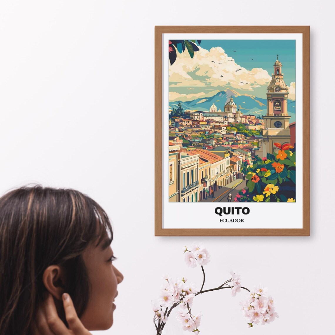 Quito Travel Printable Poster Ecuador Travel Poster Citycape Painting ...