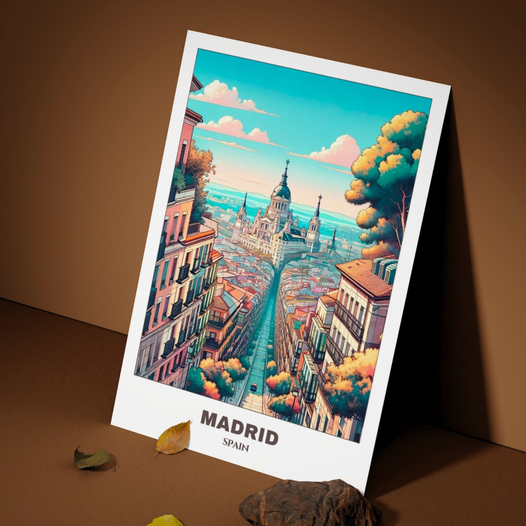 Madrid Travel Printable Poster - Spain Travel Poster - Madrid City ...
