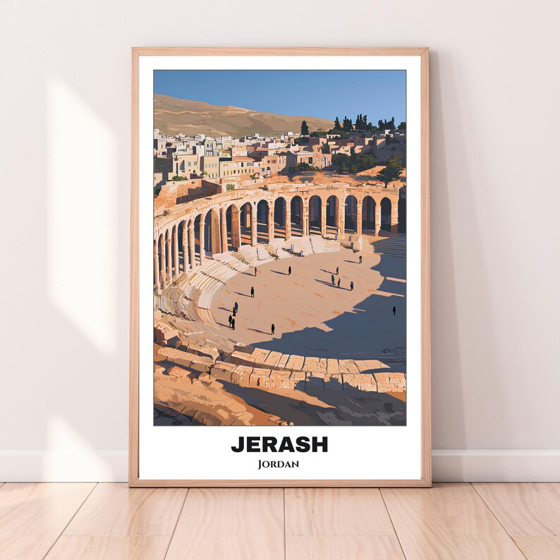 Jerash Travel Printable Poster - Jordan Travel Poster - Cityscape ...