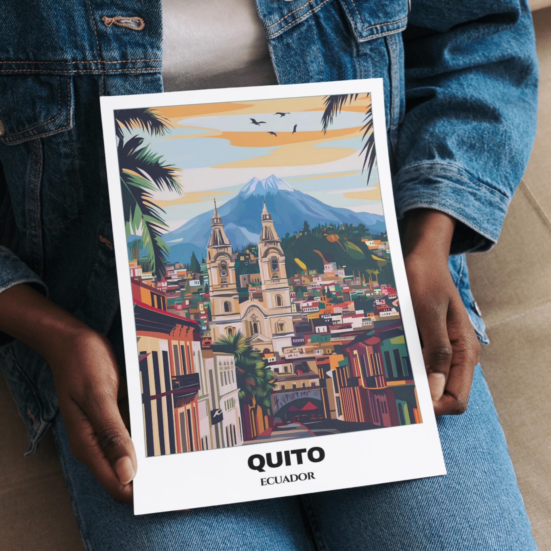 Quito Travel Printable Poster - Ecuador Travel Poster - Citycape ...