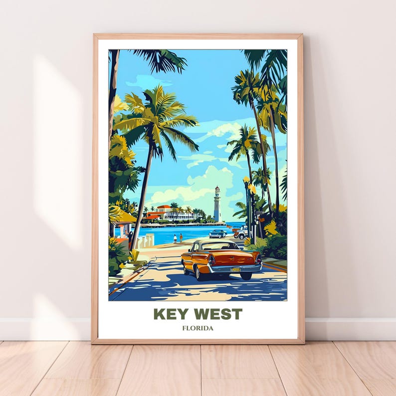 Key West Printable Travel Poster - Florida Travel Poster - Digital ...
