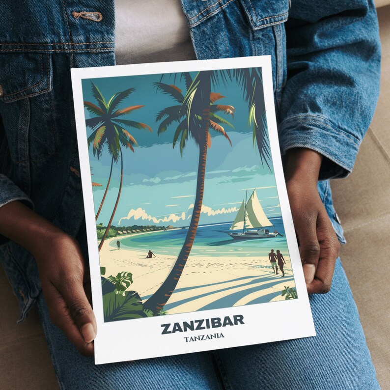 Zanzibar Travel Printable Poster Tanzania Travel Poster Zanzibar ...