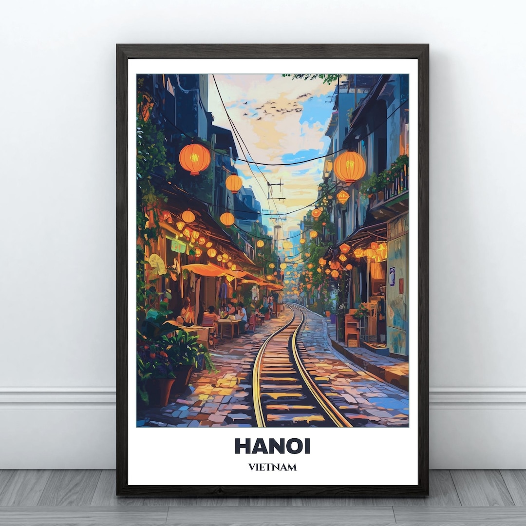 Hanoi Travel Printable Poster - Vietnam Travel Poster - Citycape ...