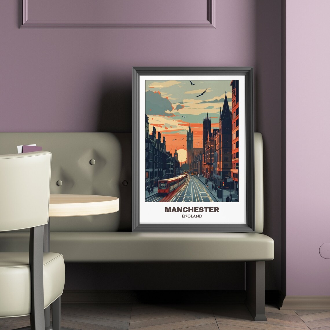 MANCHESTER Printable Travel Poster - England Travel Print -cityscape ...