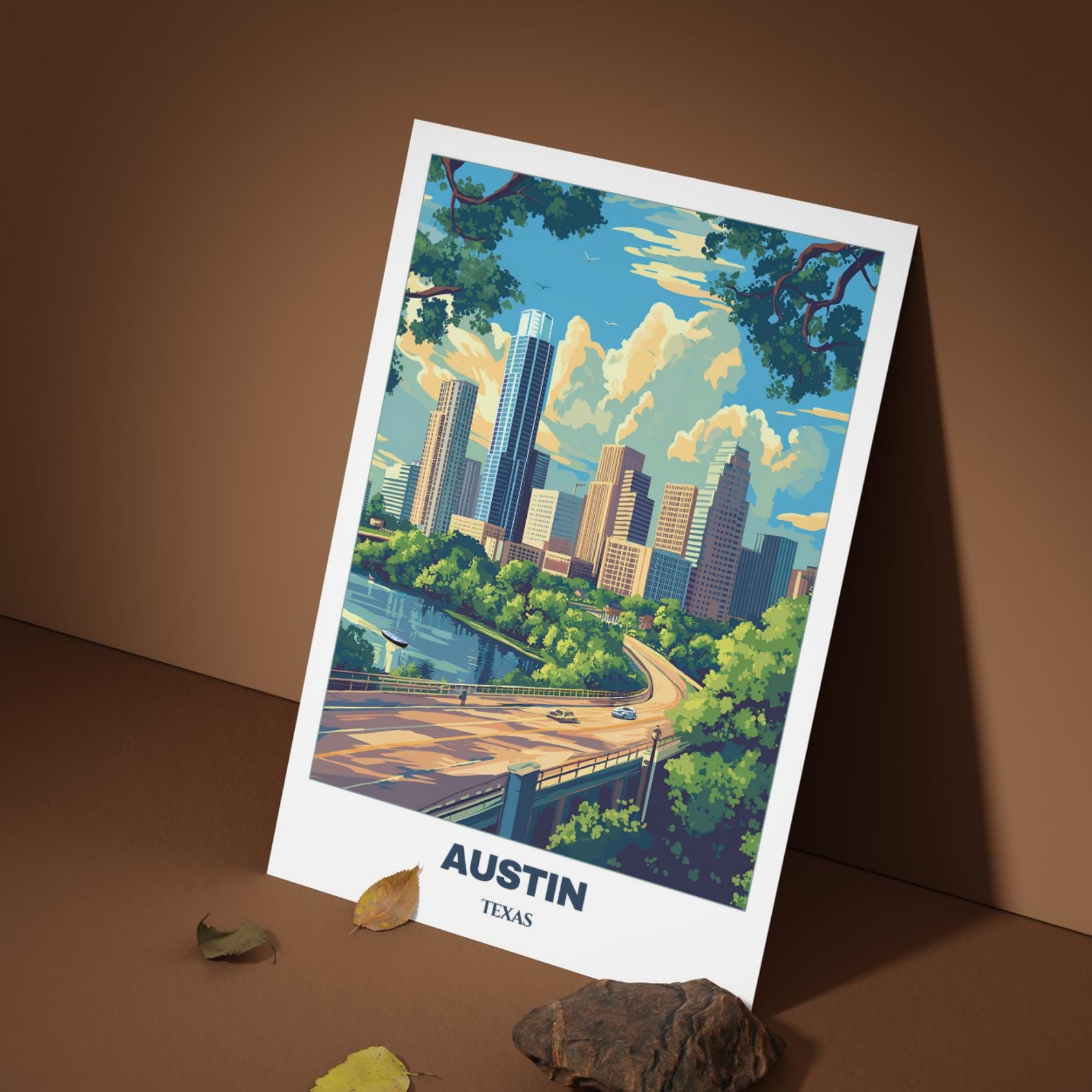 Austin Printable Travel Poster - Texas Travel Poster -digital Print ...