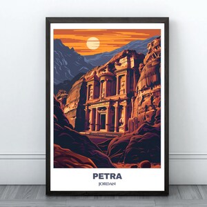 Petra Travel Printable Poster - Jordan Travel Poster - Cityscape ...