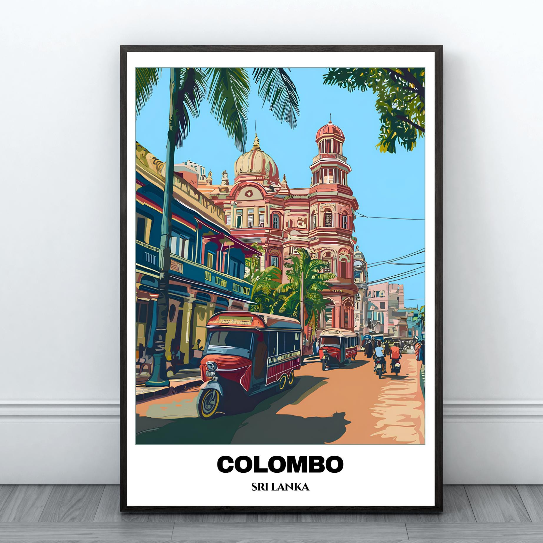 Colombo Travel Printable Poster - Sri Lanka Travel Poster - Cityscape ...