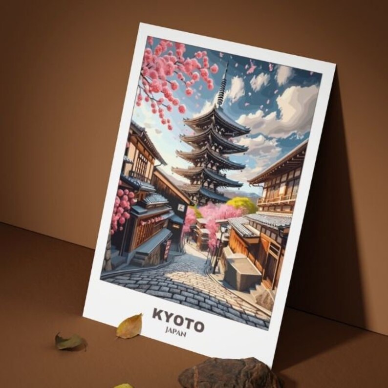 Kyoto Travel Printable Poster Japantravel Poster cityscape Painting ...