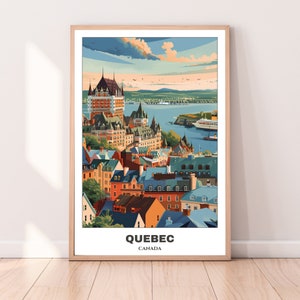 Quebec Travel Printable Poster - Canada Travel Poster - Citycape ...