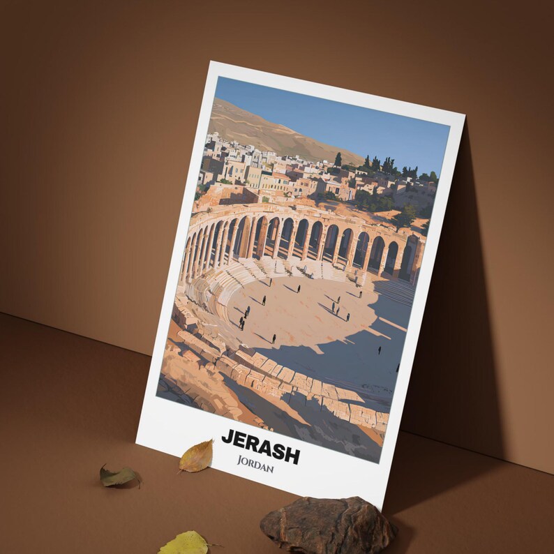 Jerash Travel Printable Poster - Jordan Travel Poster - Cityscape ...
