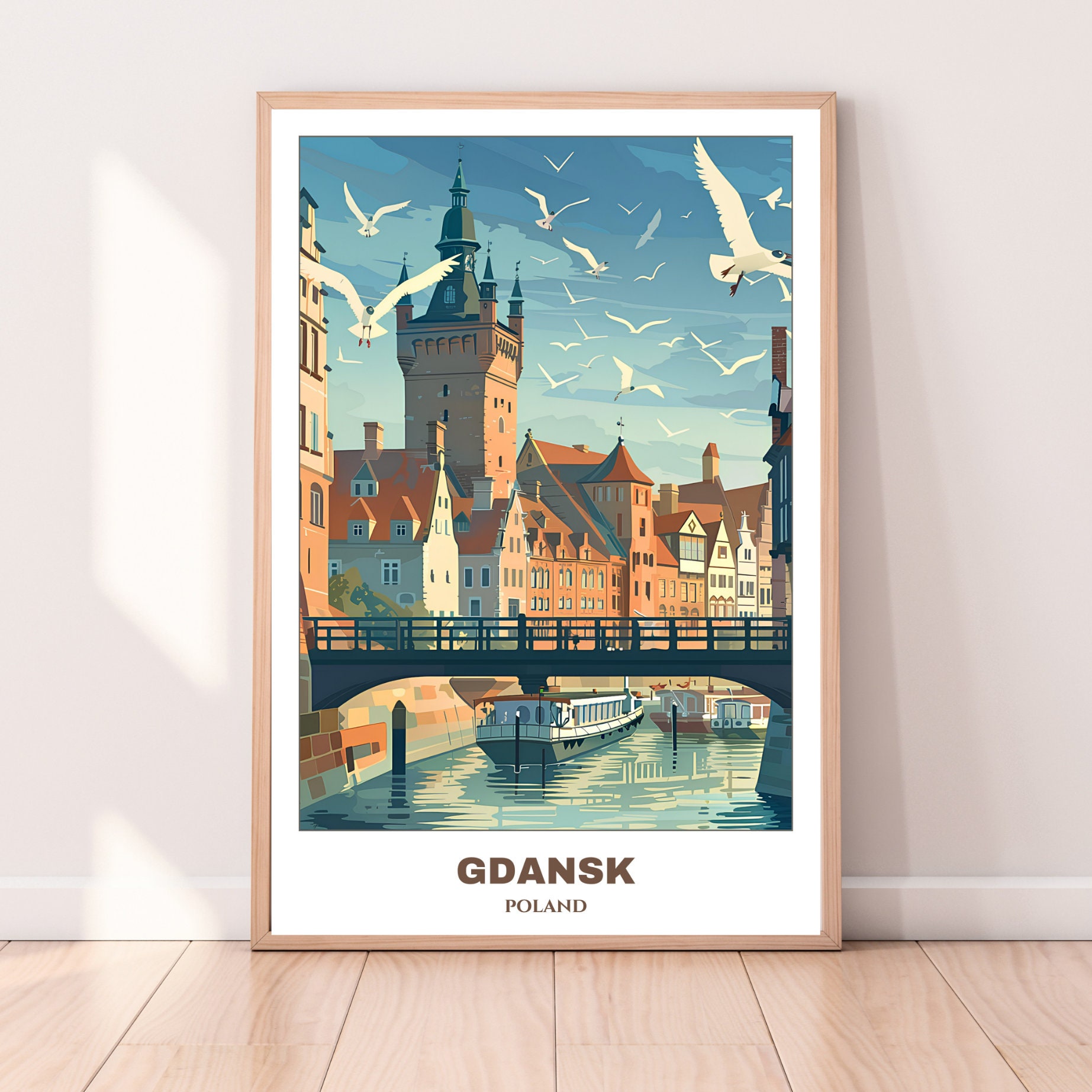 Gdansk Printable Travel Poster - Poland Travel Poster - Insta Download ...