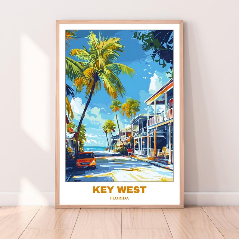 Key West Printable Travel Poster - Florida Travel Poster - Digital ...