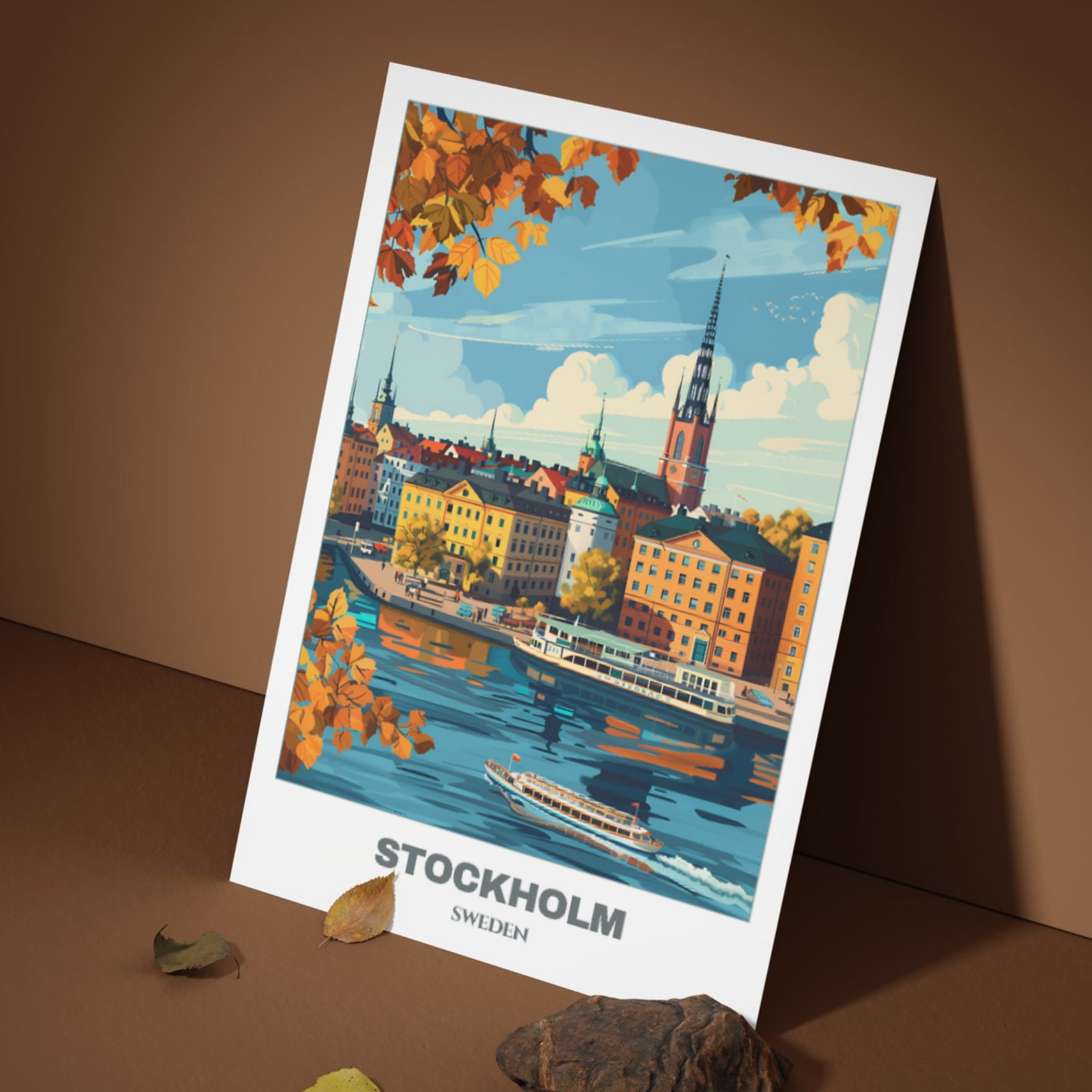 Stockholm Travel Printable Poster -sweden Travel Poster -citycape ...