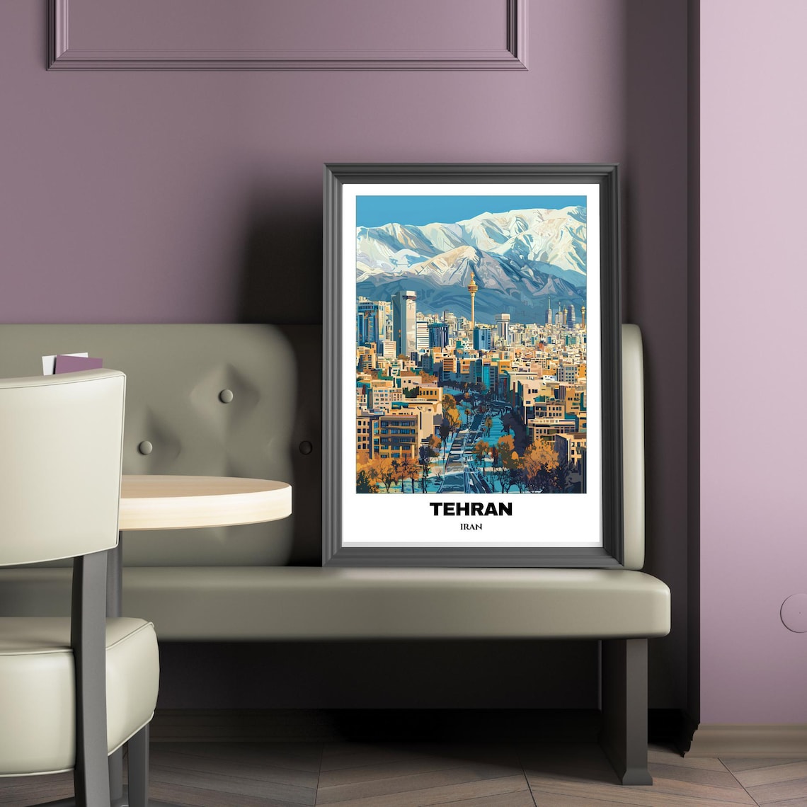 Tehran Travel Printable Poster - Iran Travel Poster - Cityscape ...