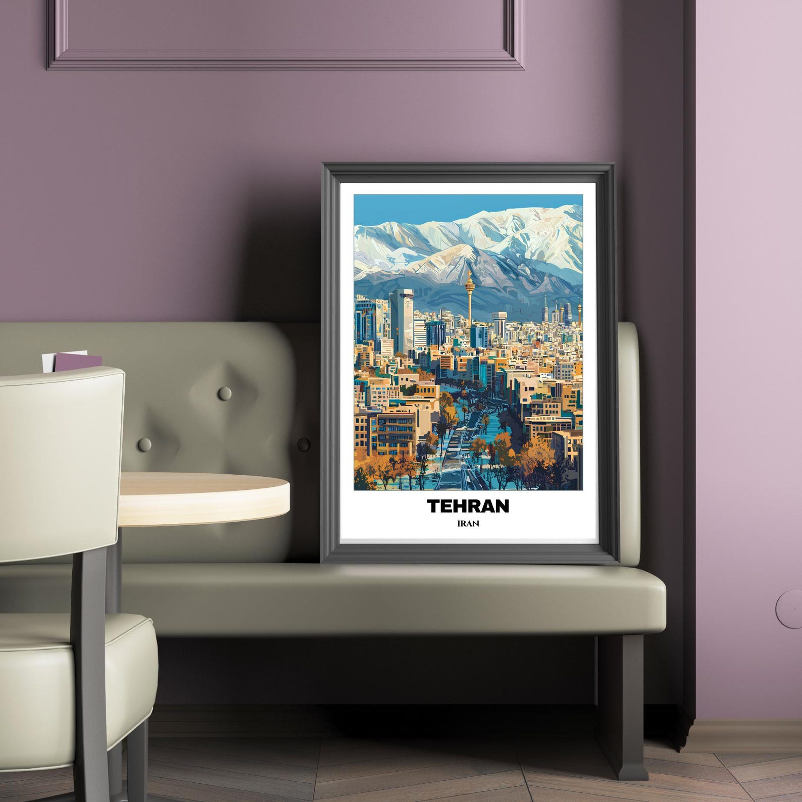 Tehran Travel Printable Poster - Iran Travel Poster - Cityscape ...