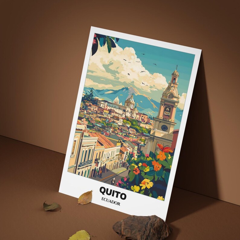 Quito Travel Printable Poster - Ecuador Travel Poster - Citycape ...