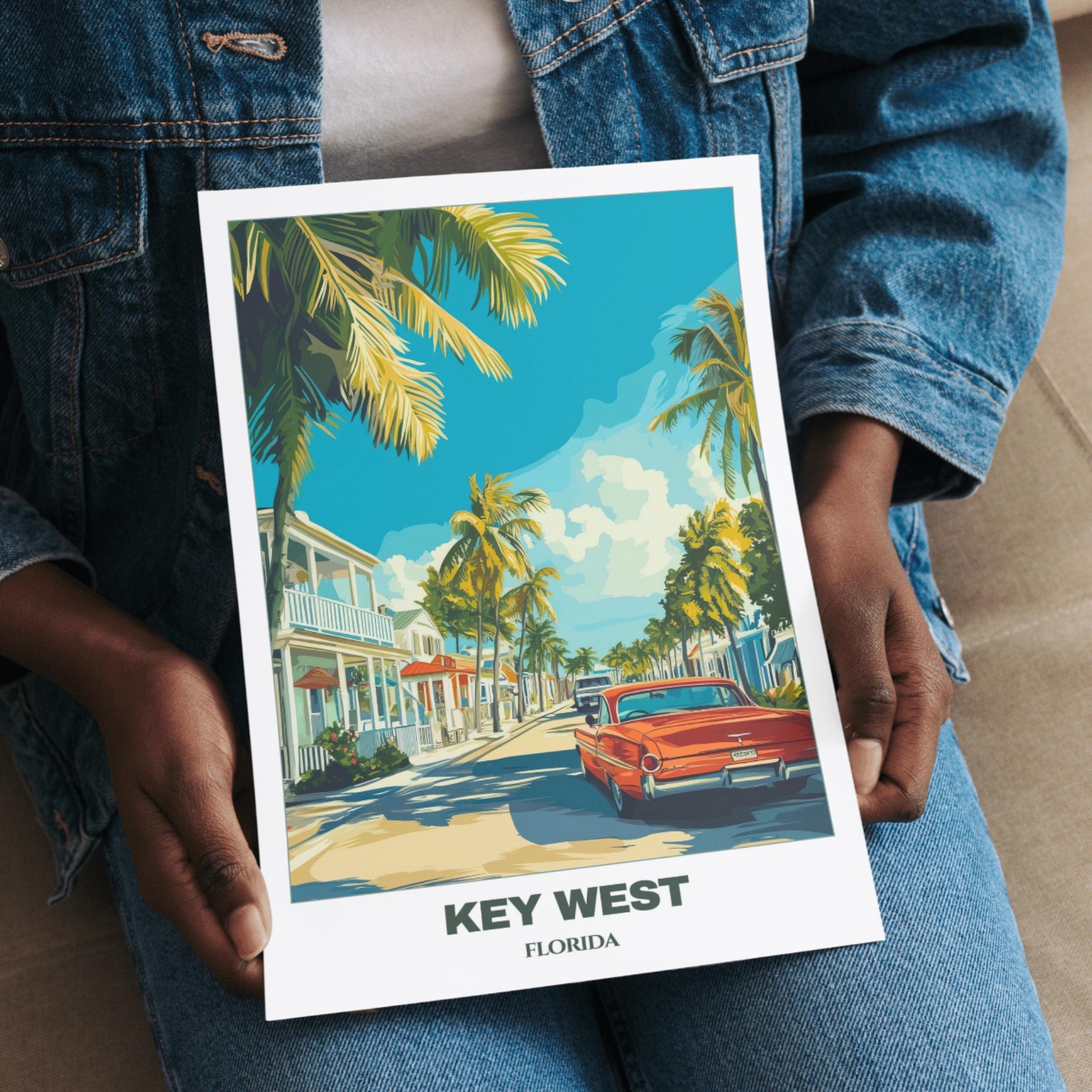 Key West Printable Travel Poster - Florida Travel Poster - Digital ...