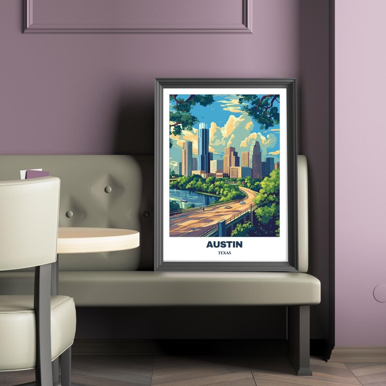 Austin Printable Travel Poster - Texas Travel Poster -digital Print ...
