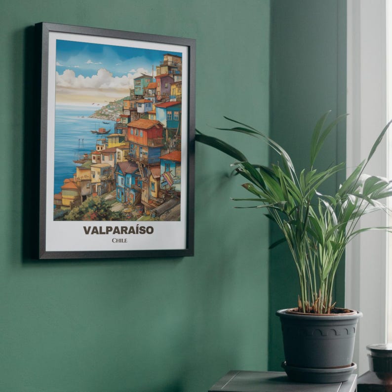 Valparaíso Travel Printable Poster -chile Travel Poster -citycape ...