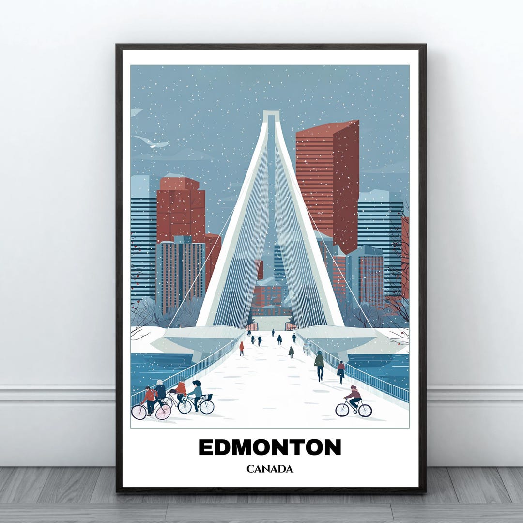Edmonton Travel Printable Poster -canada Travel Poster -citycape ...