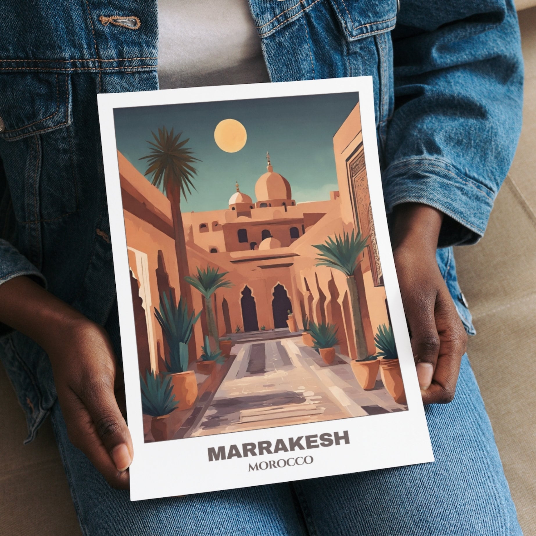 Marrekesh Travel Printable Poster - Morocco Travel Poster - Cityscape ...