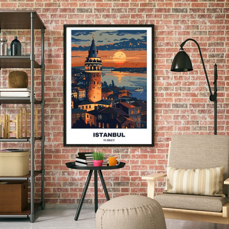 Istanbul Travel Printable Poster -turkey Travel Poster -cityscape ...