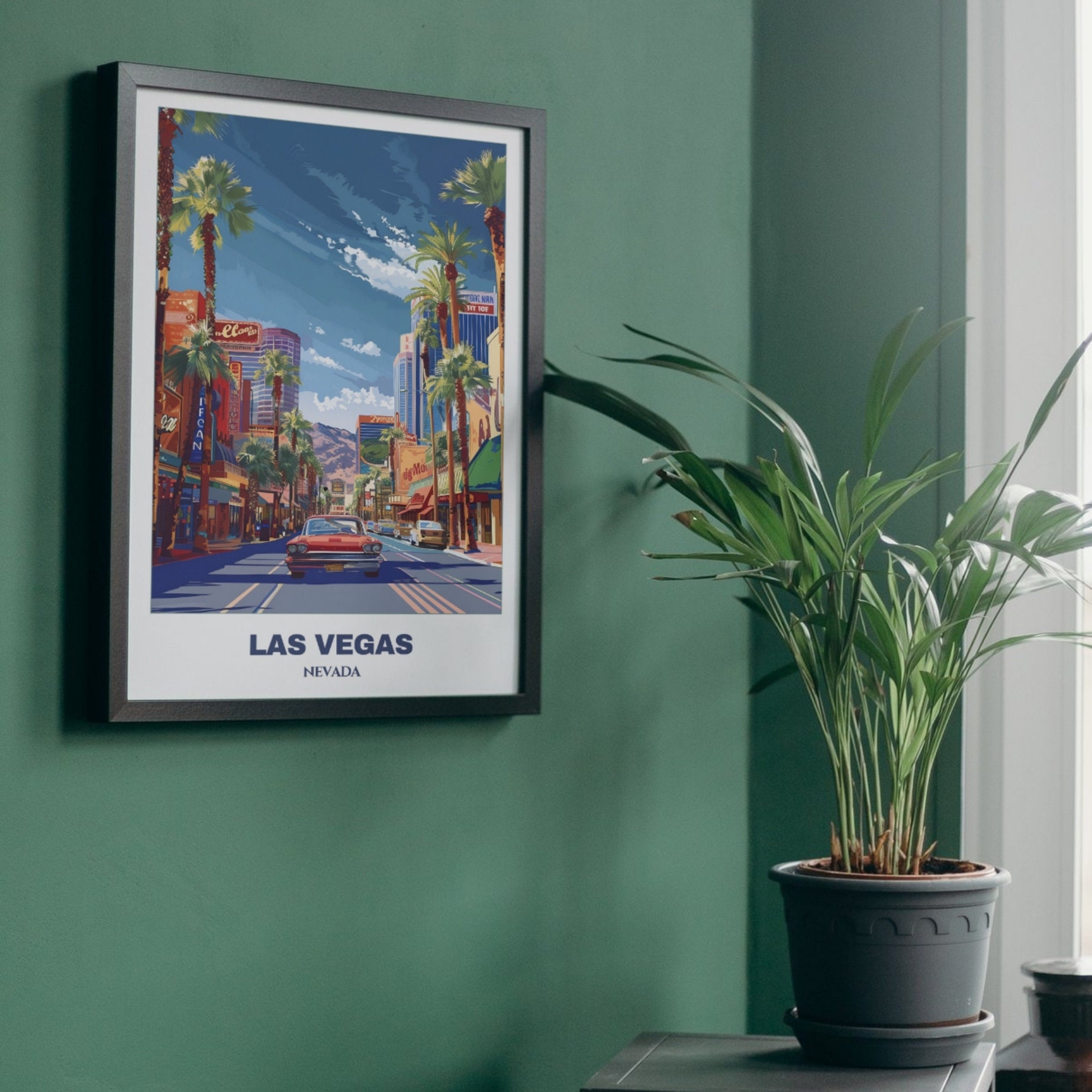 Las Vegas Travel Printable Poster Nevada Travel Poster Las Vegas ...