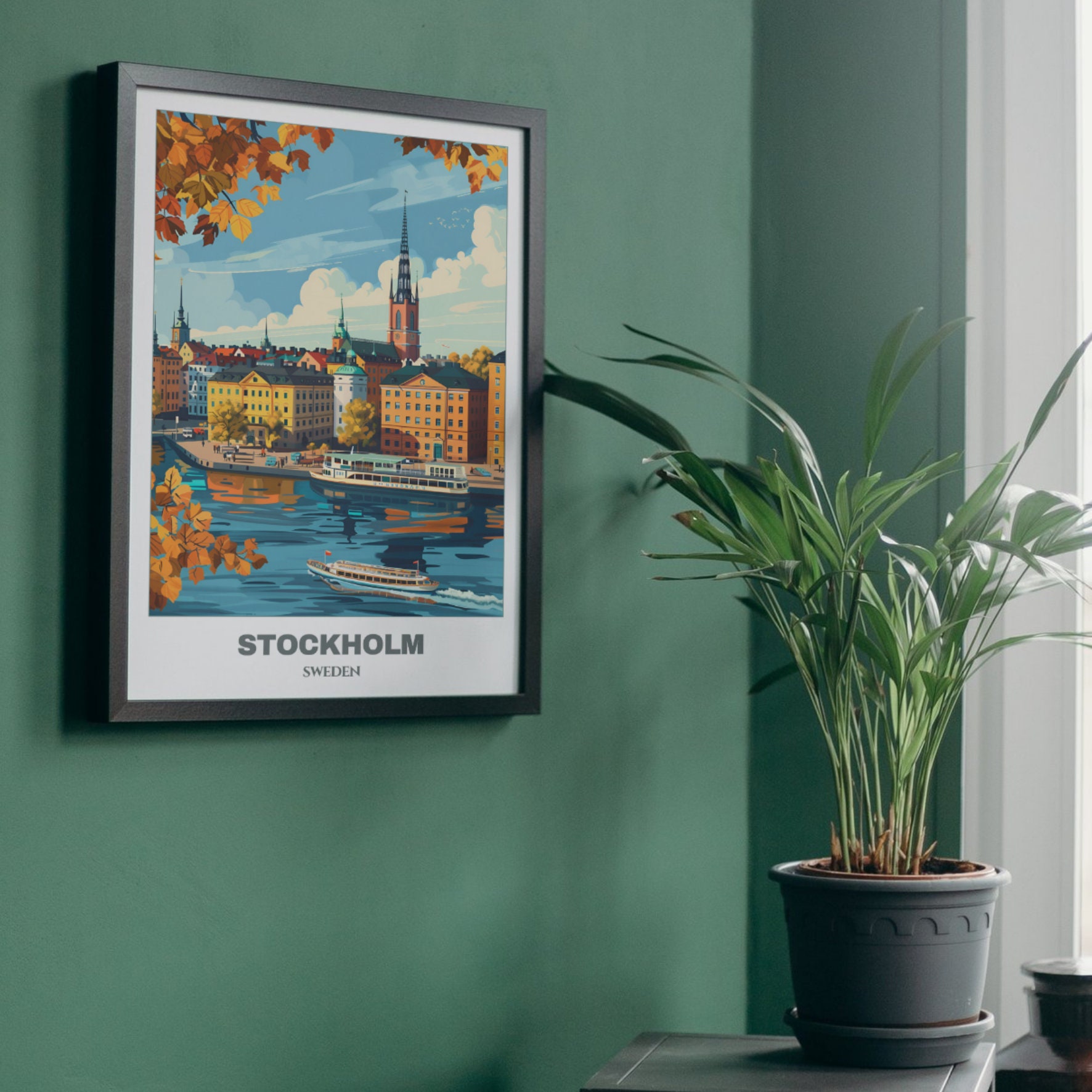 Stockholm Travel Printable Poster -sweden Travel Poster -citycape ...