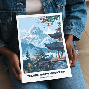 Yulong Snow Mountain Printable Poster Lijiang Travel Poster -cityscape ...