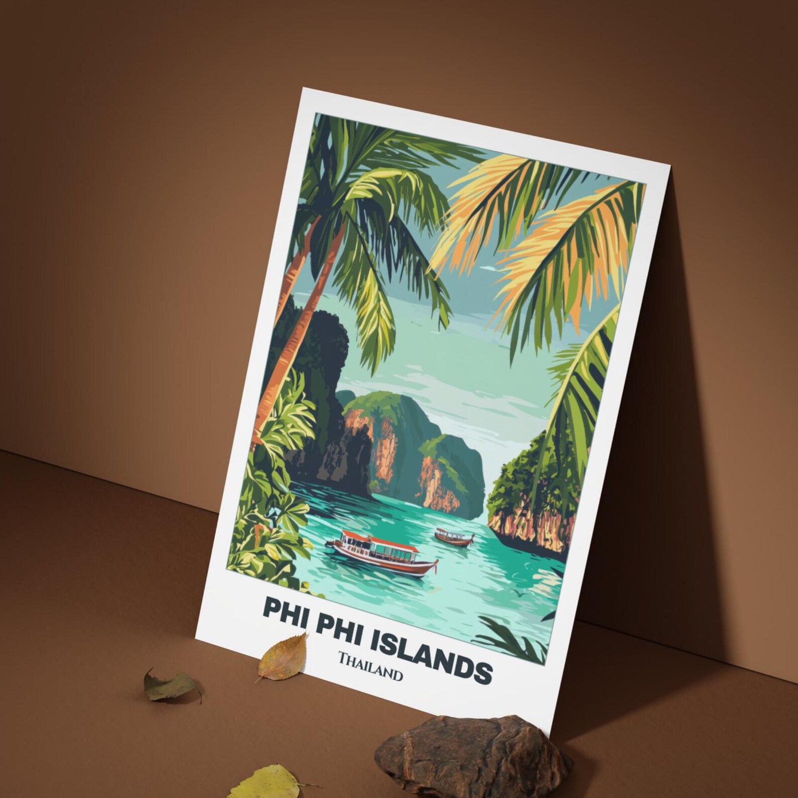 Phi Phi Islands Travel Printable Poster - Phuket Travel Poster - Phi ...