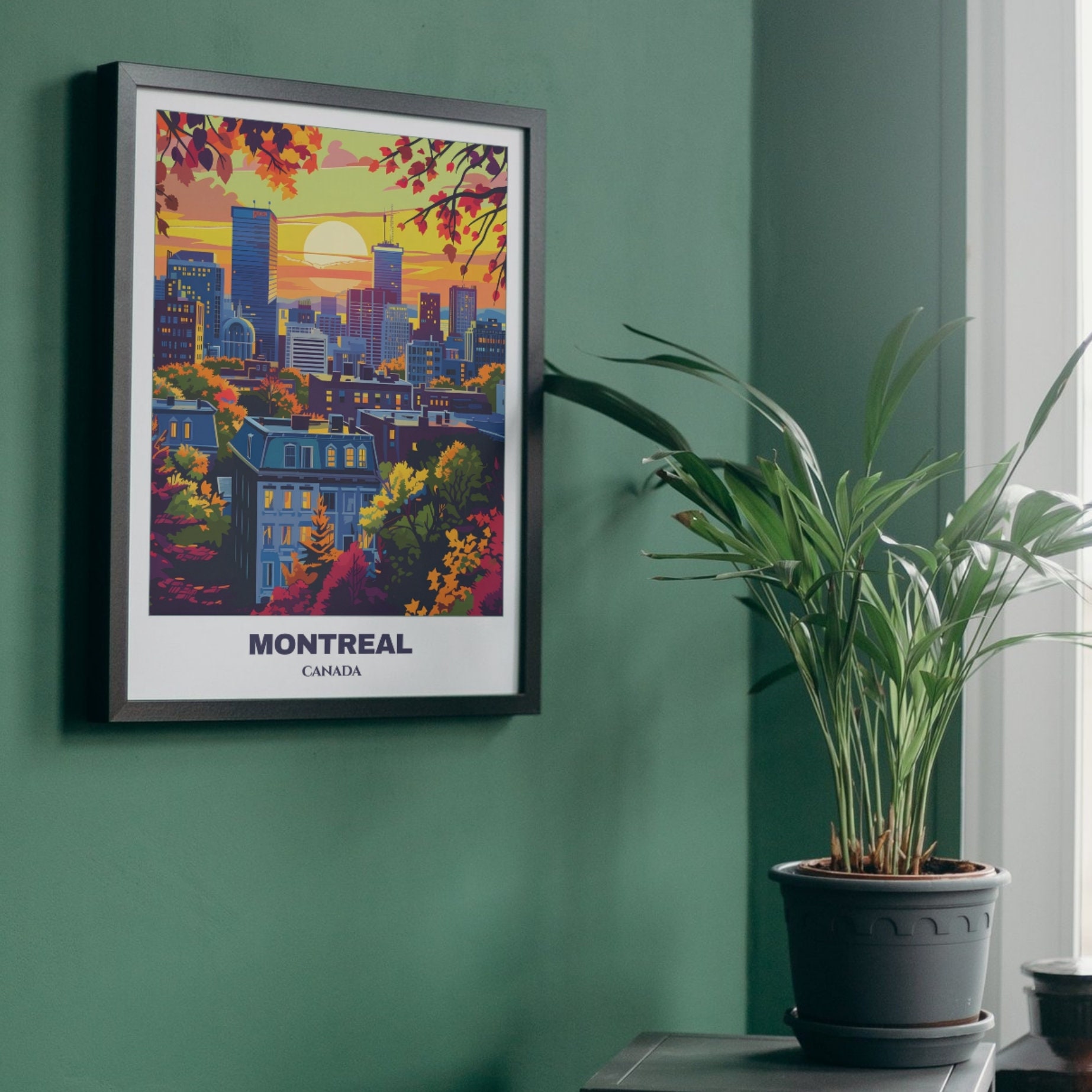 Montreal Travel Printable Poster Canada Travel Poster citycape Painting ...