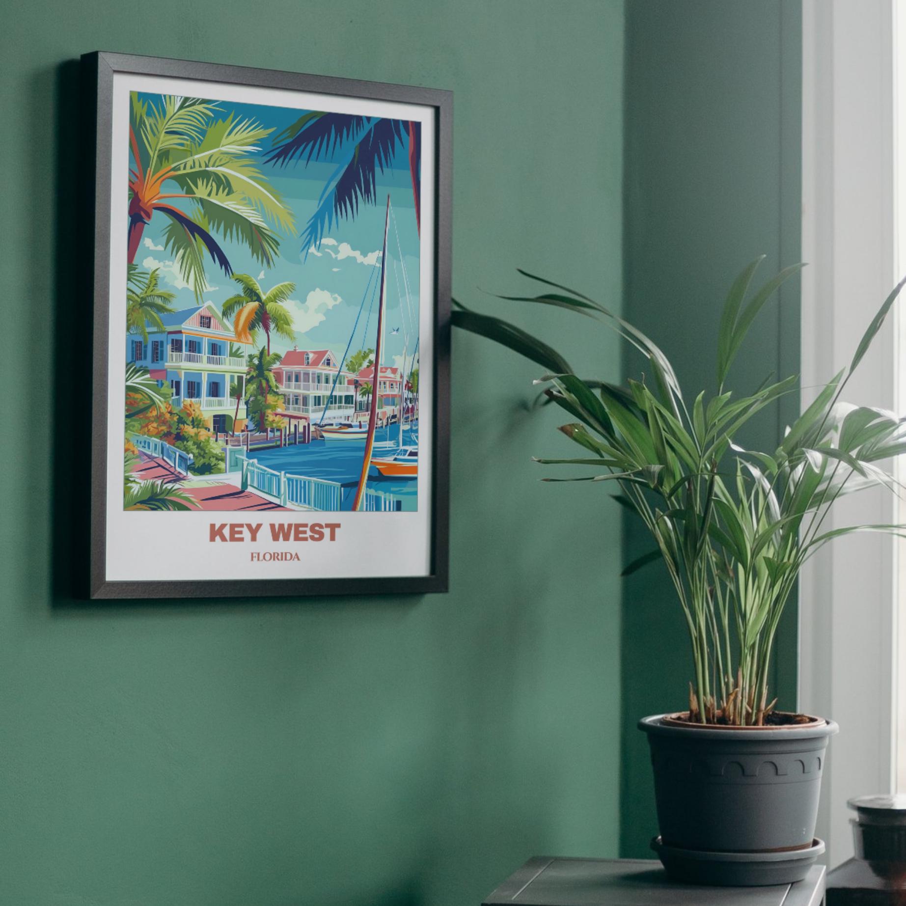 Key West Printable Travel Poster - Florida Travel Poster - Digital ...