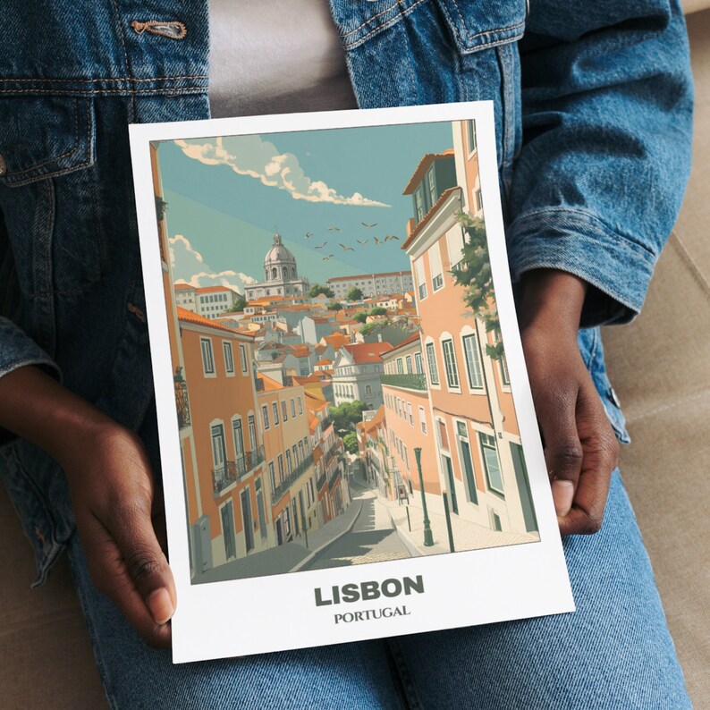 Lisbon Travel Printable Poster - Portugal Travel Poster - Citycape ...