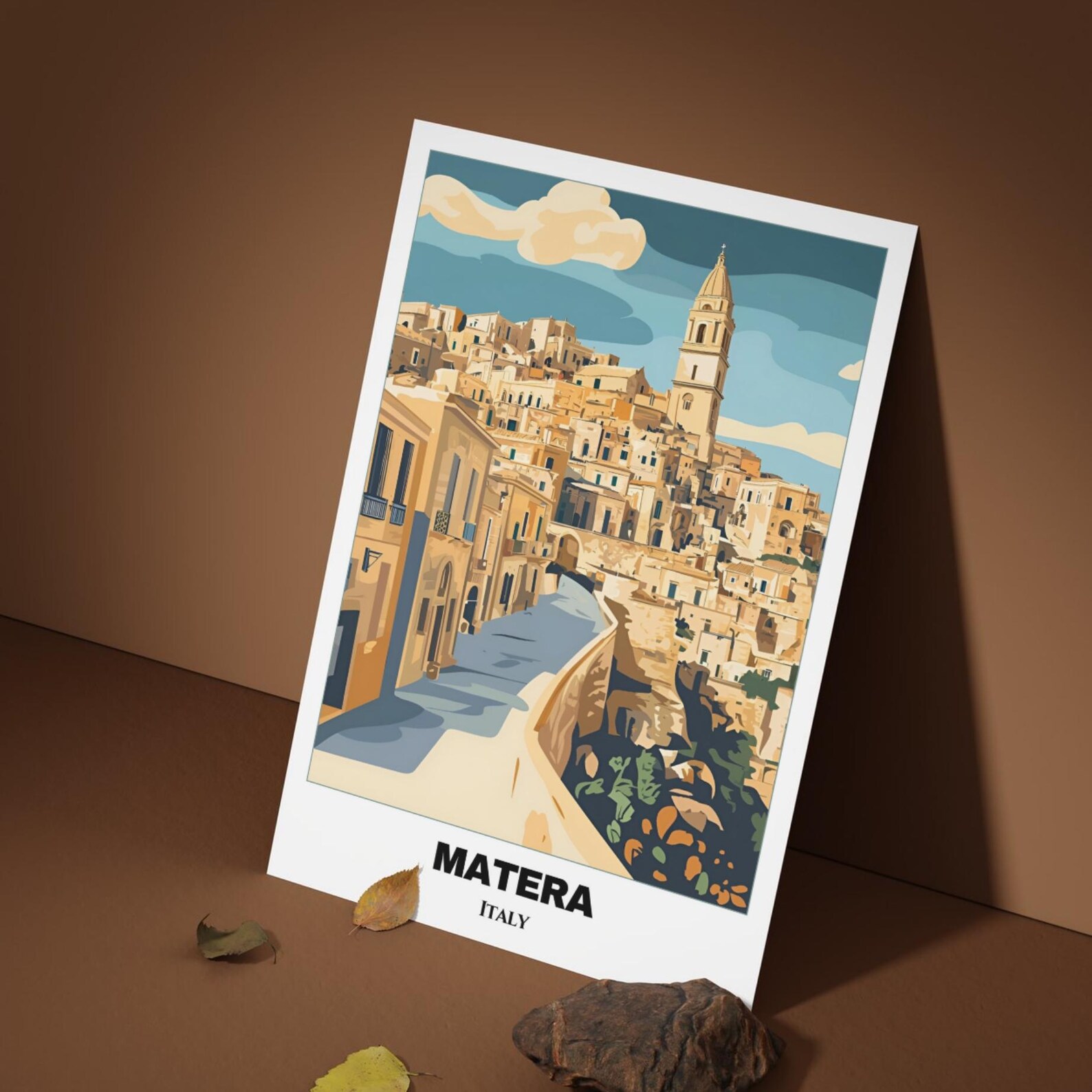 Matera Travel Printable Poster - Italy Travel Poster - Citycape ...