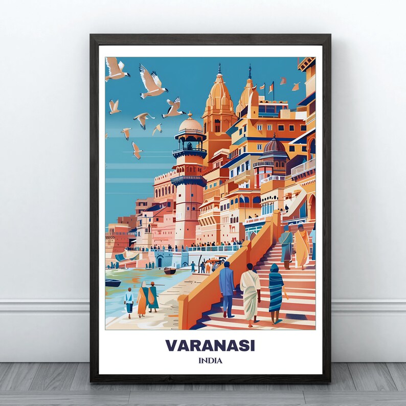 Varanasi Travel Printable Poster - India Travel Poster -varanasi ...