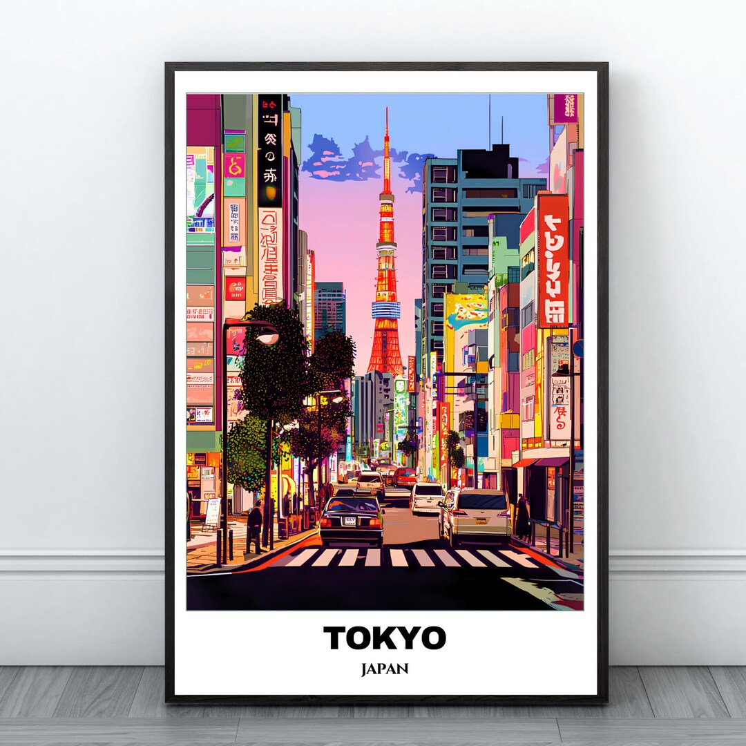 Tokyo Travel Printable Poster - Japan Trip Poster -tokyo Cityscape ...