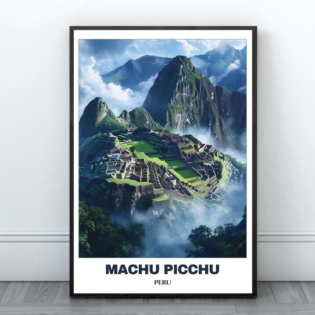 Machu Picchu Travel Printable Poster - Peru Travel Poster -citycape ...