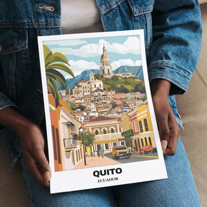 Quito Travel Printable Poster - Ecuador Travel Poster - Citycape ...