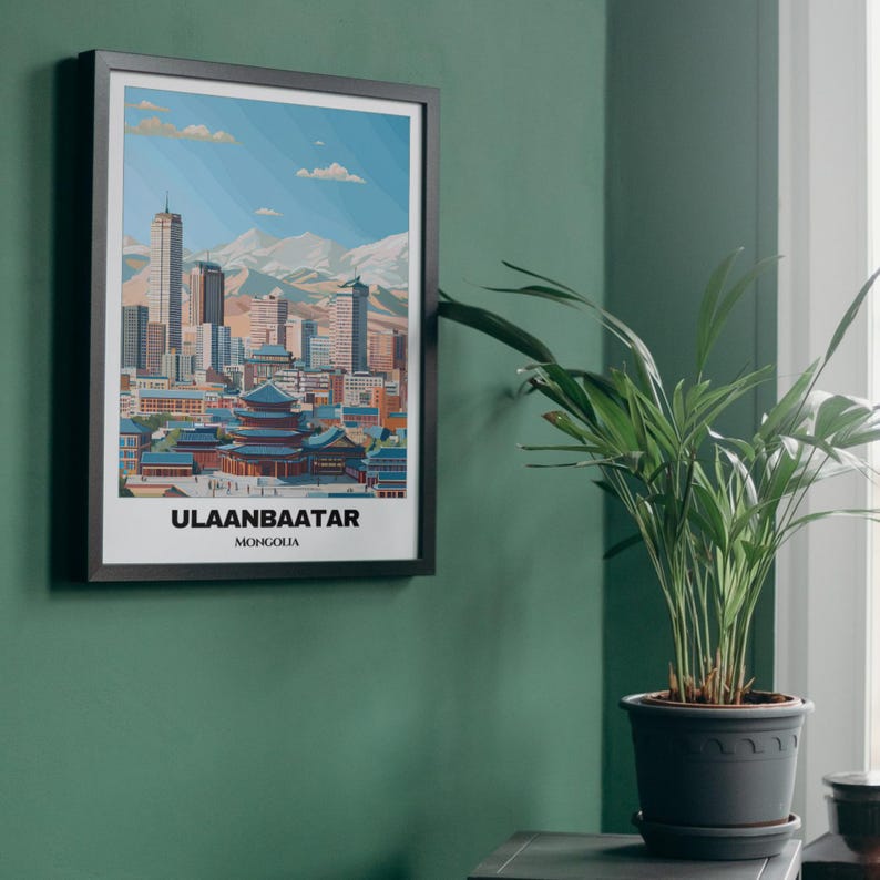 Ulaanbaatar Travel Printable Poster - Mongolia Travel Poster ...
