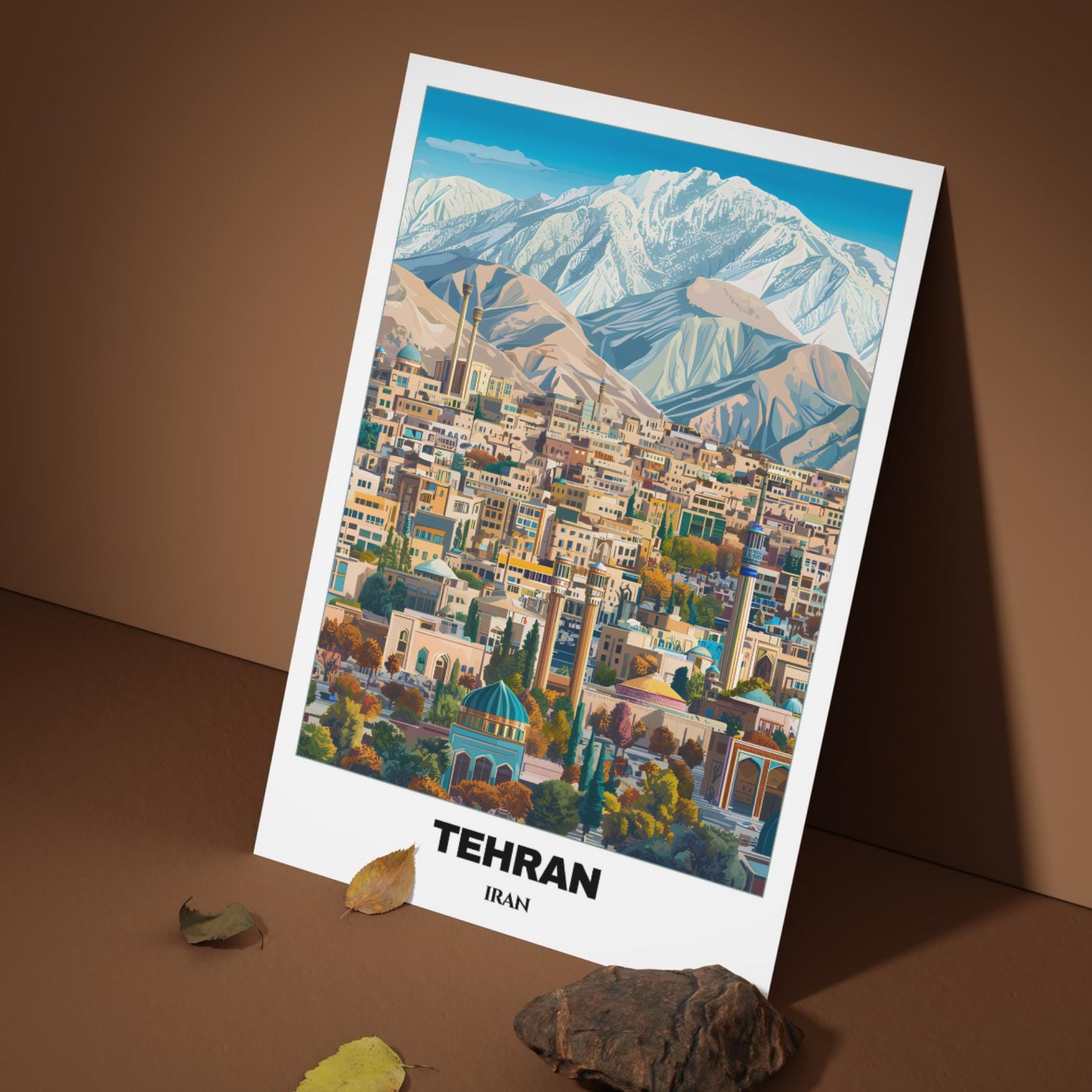 Tehran Travel Printable Poster - Iran Travel Poster - Cityscape ...