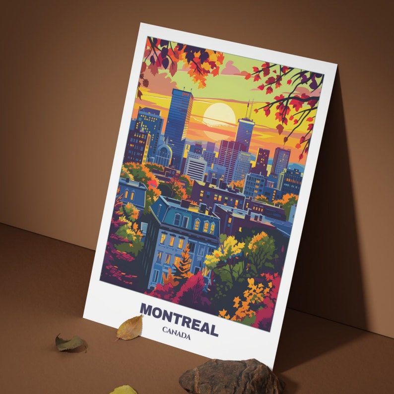 Montreal Travel Printable Poster Canada Travel Poster citycape Painting ...