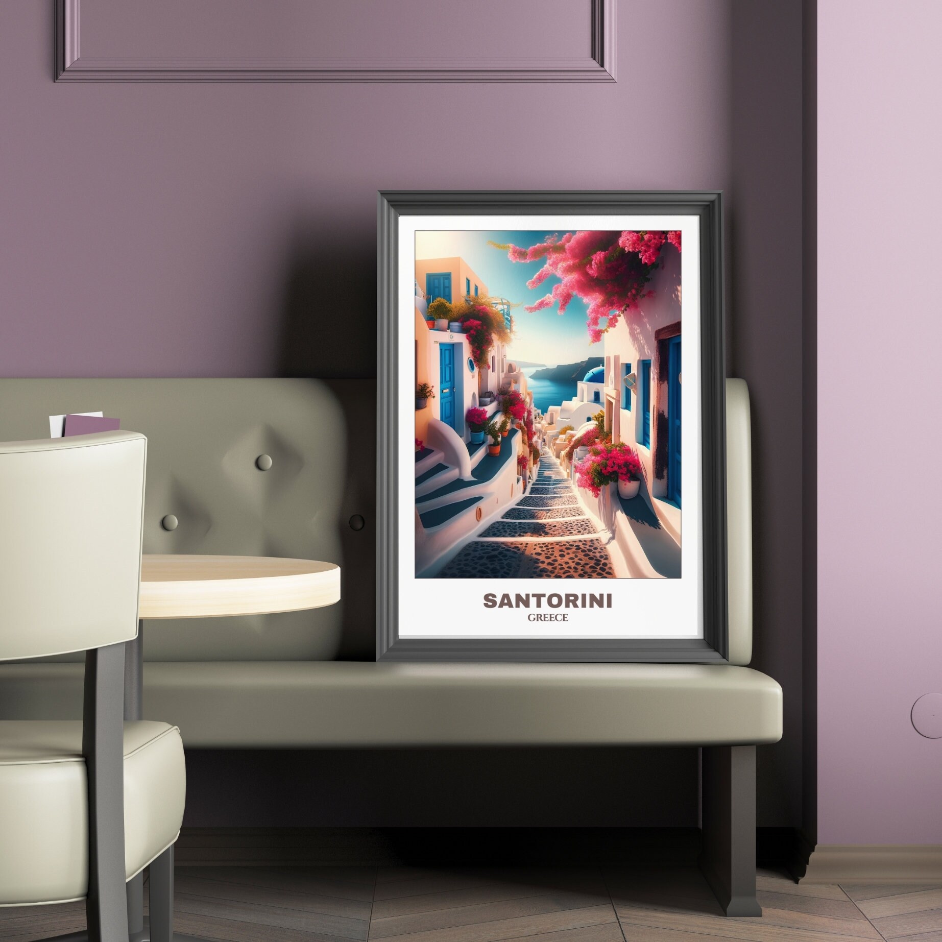 Santorini Travel Printable Poster - Greece Travel Poster -cityscape ...