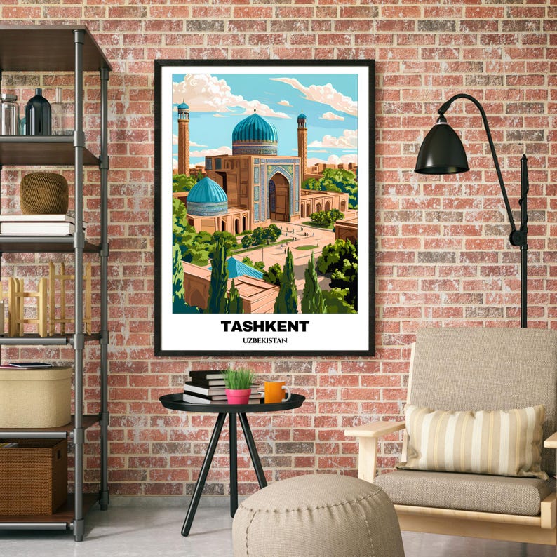 Tashkent Travel Printable Poster - Uzbekistan Travel Poster - Cityscape ...