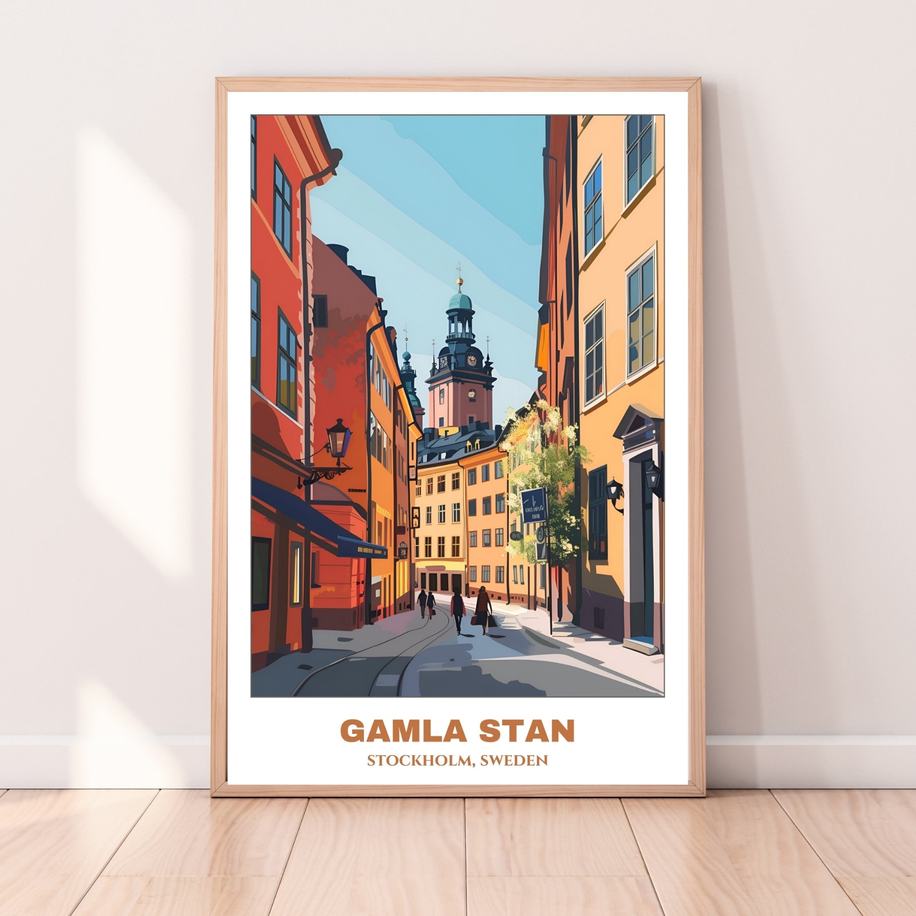 Gamla Stan Travel Printable Poster stockholm Travel Poster Citycape ...