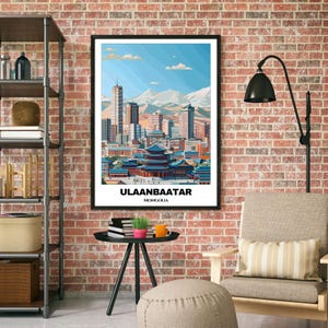 Ulaanbaatar Travel Printable Poster - Mongolia Travel Poster ...