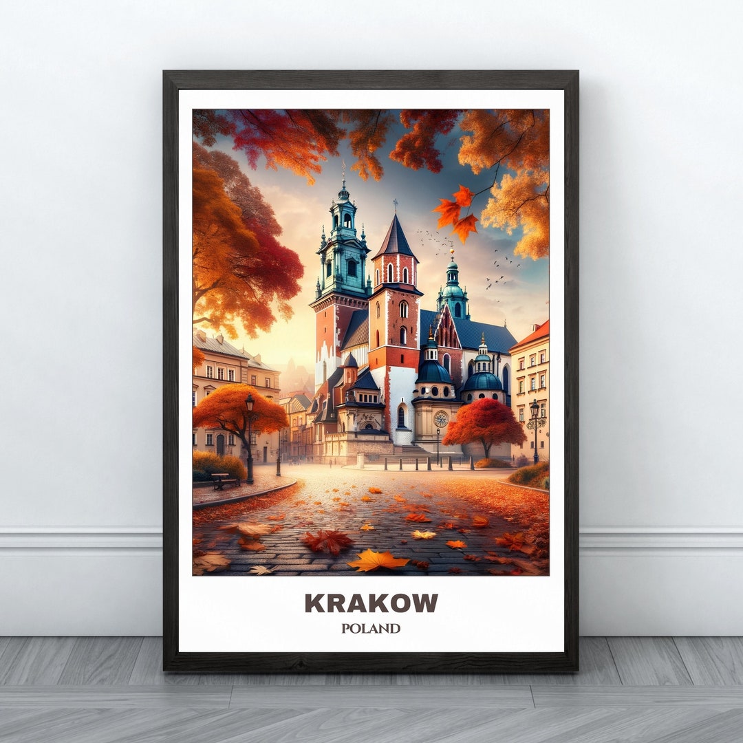 KRAKOW Travel Printable Poster - Poland Travel Poster - Krakow Painting ...