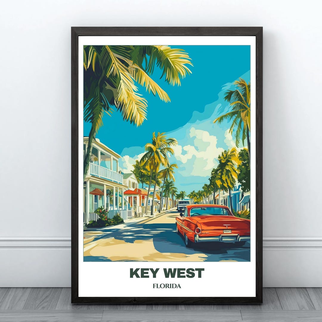 Key West Printable Travel Poster - Florida Travel Poster - Digital ...