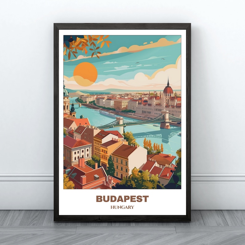 Budapest Travel Printable Poster - Hungary Travel Poster -citycape ...