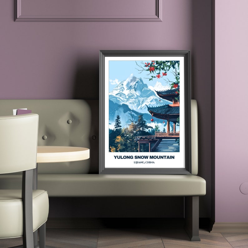 Yulong Snow Mountain Printable Poster Lijiang Travel Poster -cityscape ...